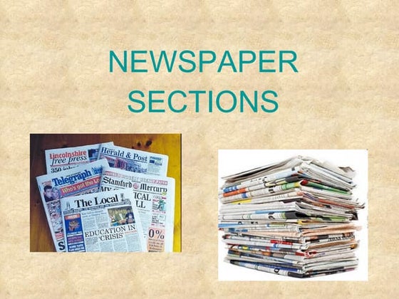 Parts of news papers and its meaning | DOCX