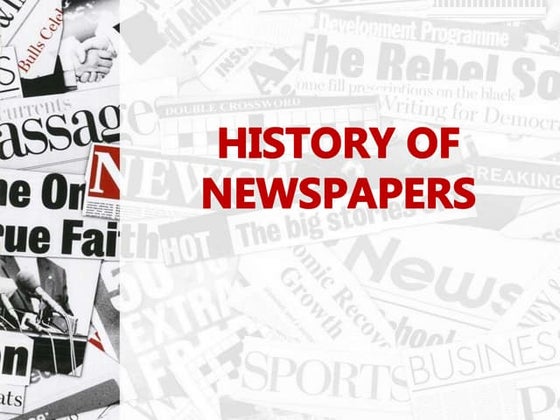 History of News Paper | PPT