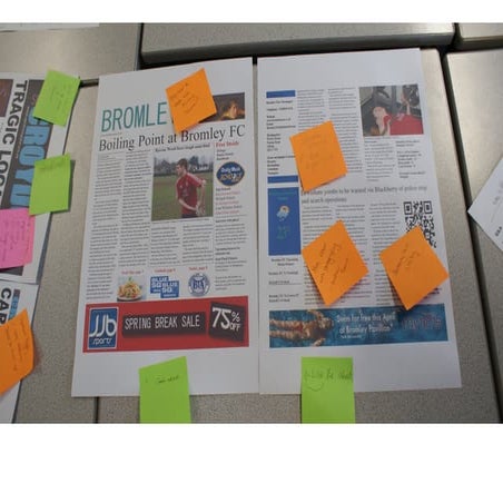 Newspaper target audience feedback. | DOC