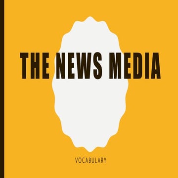 Newspapers vocabulary | PPTX