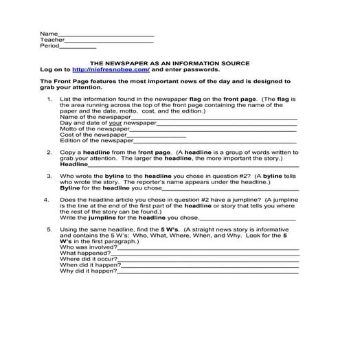 Newspaper unit | PDF