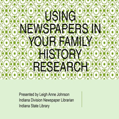 Using Newspapers in Your Research | PPT