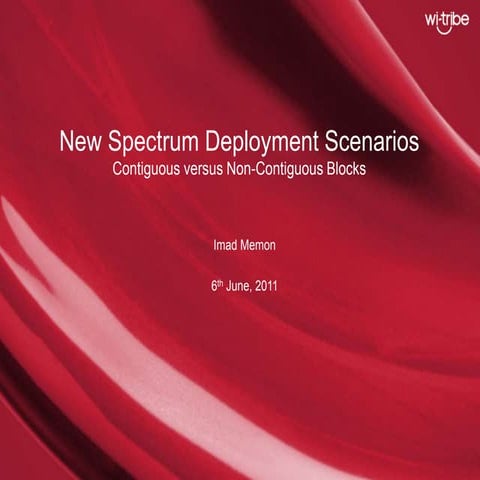 New spectrum deployment scenarios | PPTX | Digital Audio | Computer ...