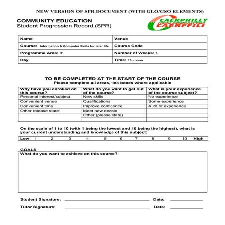 Student Progression Record | DOC