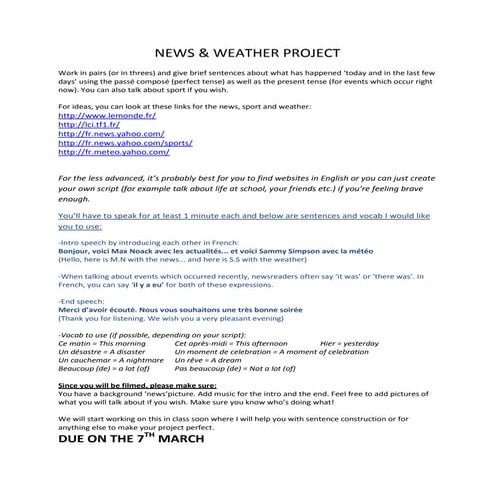 News & weather project | DOCX
