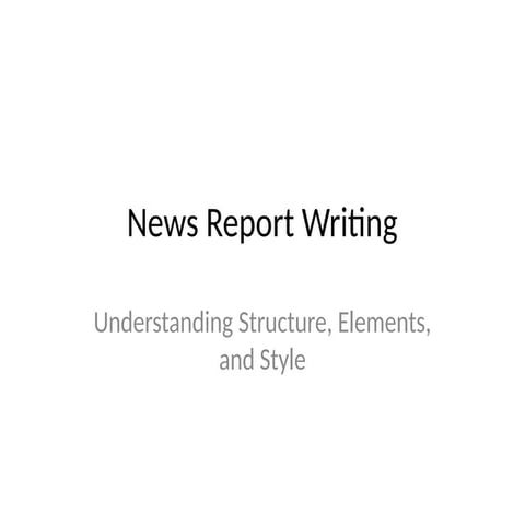 News report | PPTX