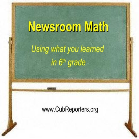 Math 4 Journalists | PPT