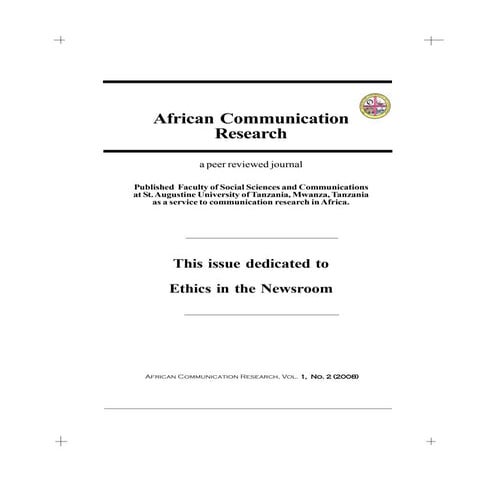 African Communication Research: A review | PDF