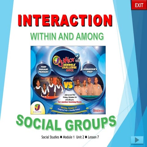 Social Studies M1 Interaction within & among Social groups | PPT