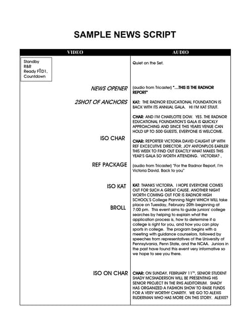 How to write a news package | PPT | Screenwriting | Content Production