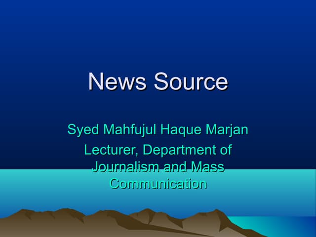 COMM 118 - Writing for a VOSOT (Broadcast Journalism) | PPTX