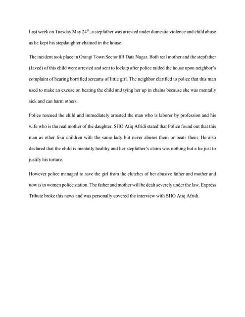 Case study-Unsolved crazy murder case | PPTX