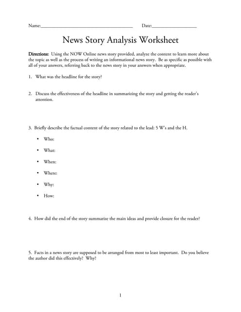 Elements of the short story | PPT