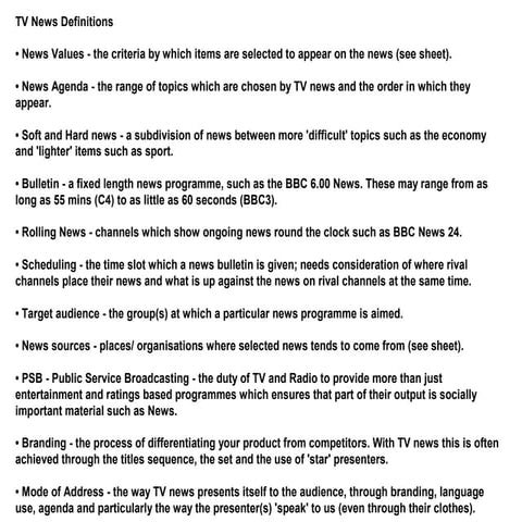 News terms and definitions | PPT