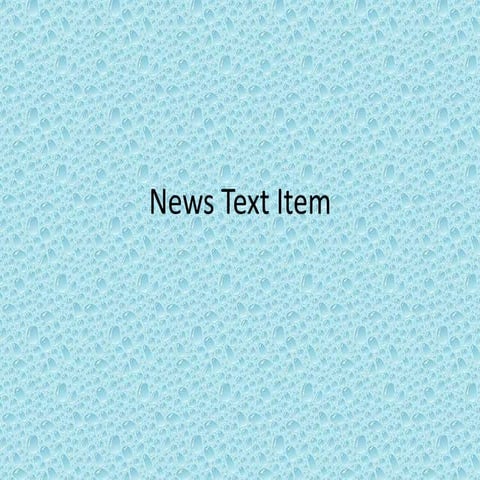 NEWS TEXT ITEM | PPTX