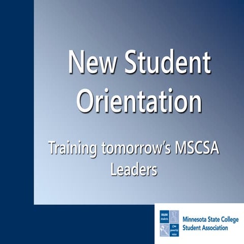 New Student Orientation 2015-16 | PPTX | Human Resources | Business