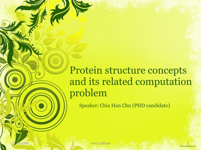 Structural bioinformatics. | PPTX