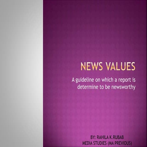 News Values (A2) | PPTX