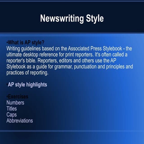 Newswriting | PPT