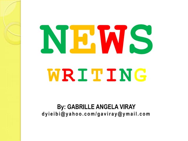 Basic News Article Structure | PDF