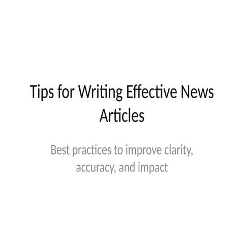 News_Writing_Tips. powerpoint presentation | PPTX