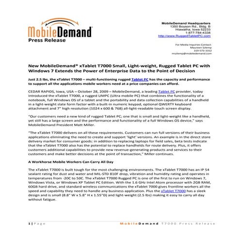 MobileDemand xtablet Flex 10 | PPTX