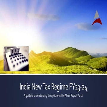 New Tax Regime User Guide Flexi Plan Revised (1).pptx