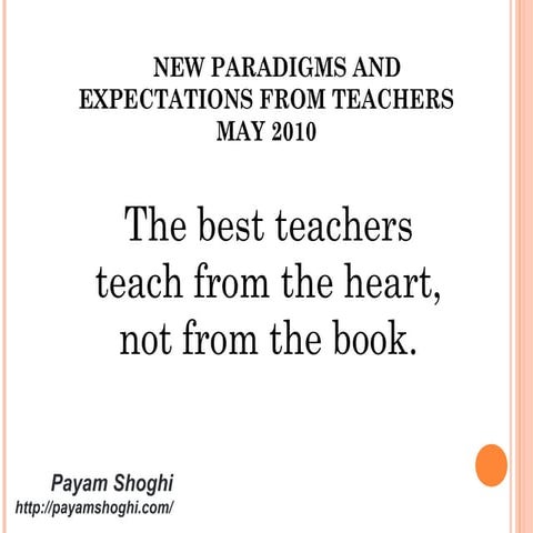 New Paradigm for Teachers | PPT