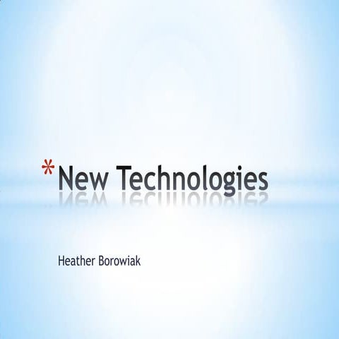 New technologies | PPTX
