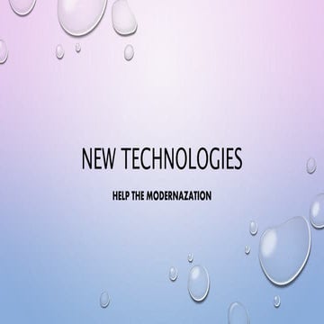 New technologies | PPT
