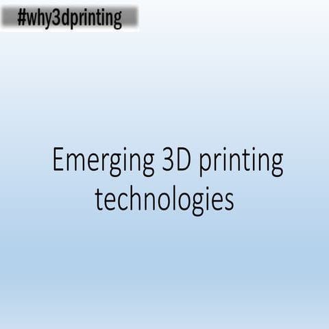 Evolution of 3D Printers | PPTX