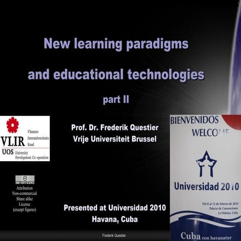 New learning paradigms and educational technologies | PPT