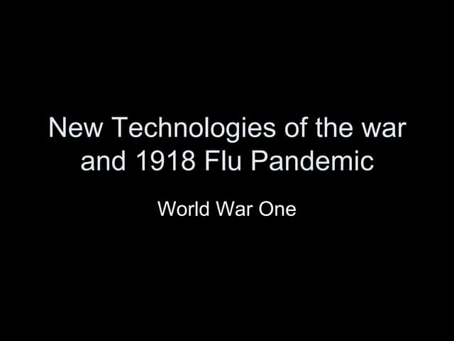 World War 1 Technology | PPT