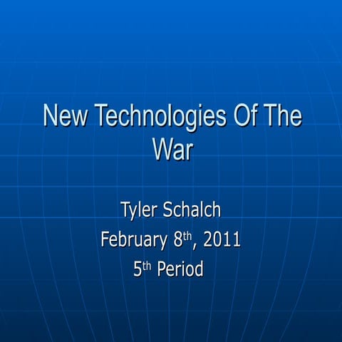 World War 1 Technology | PPT