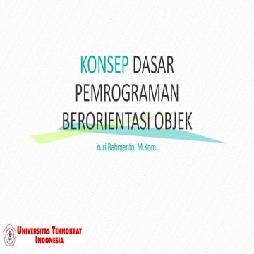 Konsep Pemrograman Berorientasi Objek dan abstraksi objek | PDF