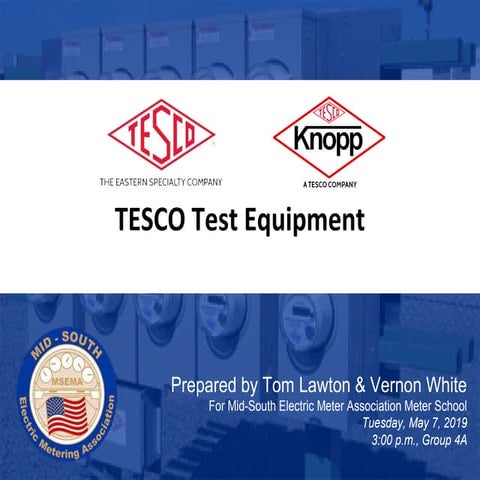 TESCO Test Equipment | PPT | Technology & Computing