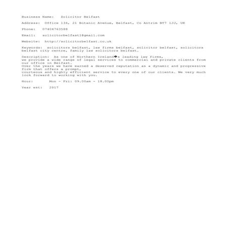 Solicitor Belfast | PDF