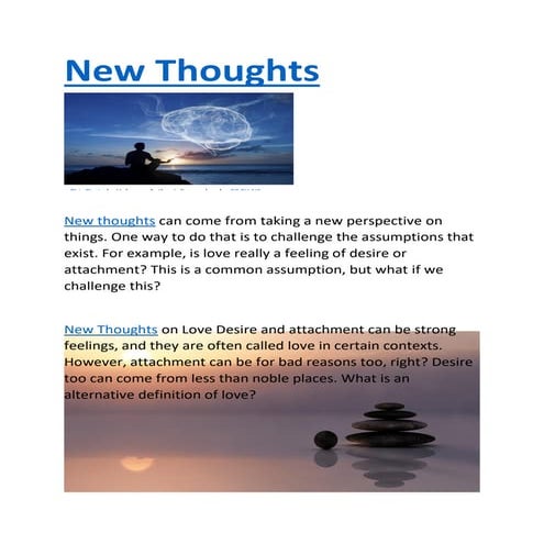 New thoughts | PDF