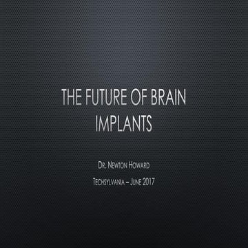 Newton Howard, Director of the MIT Synthetic Intelligence Lab, MIT ...