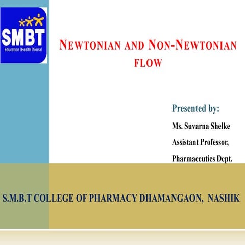 Newtonian and Non-Newtonian flow | PPTX