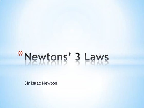 Newton's Laws | PPT
