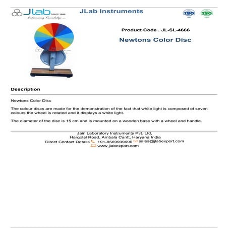 Newtons color disc Manufacturer and Exporter | PDF