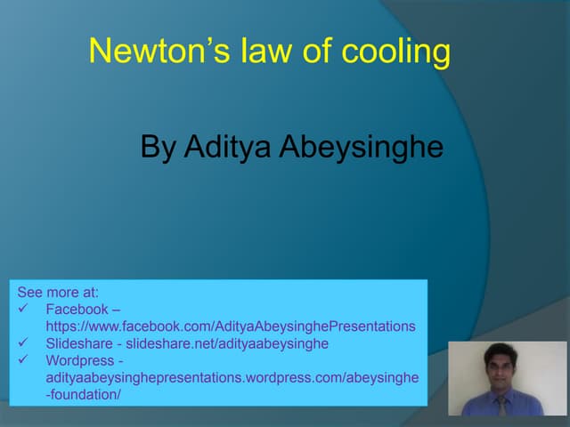 Newton’s Law Of Cooling | PPT