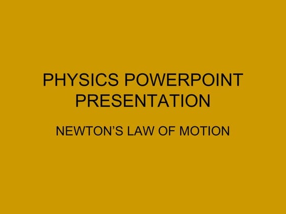 Newton's second law of motion | PPT