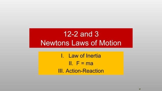 Newton's second law of motion | PPT