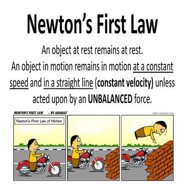 Newtons laws fact sheet cards | PPT