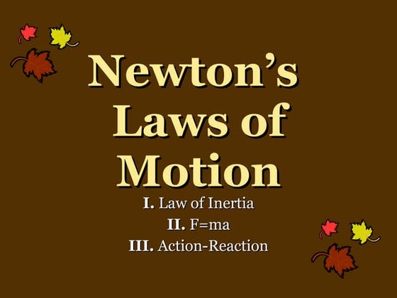 Newton’s Laws Of Motion | PPT