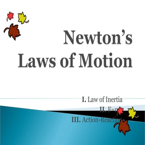 Newtons laws of motion | PPT | Physics | Science