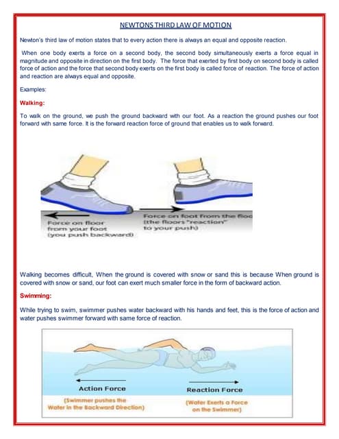Newton third law of motion ppt | PPTX