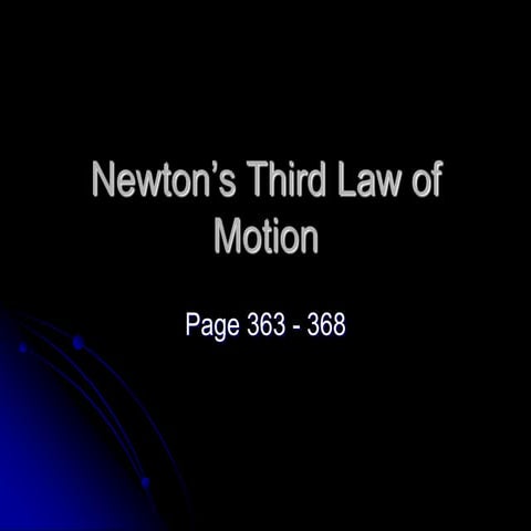 Ch04 Newton's 3rd Law; Action-Reaction Pair Examples | PPTX